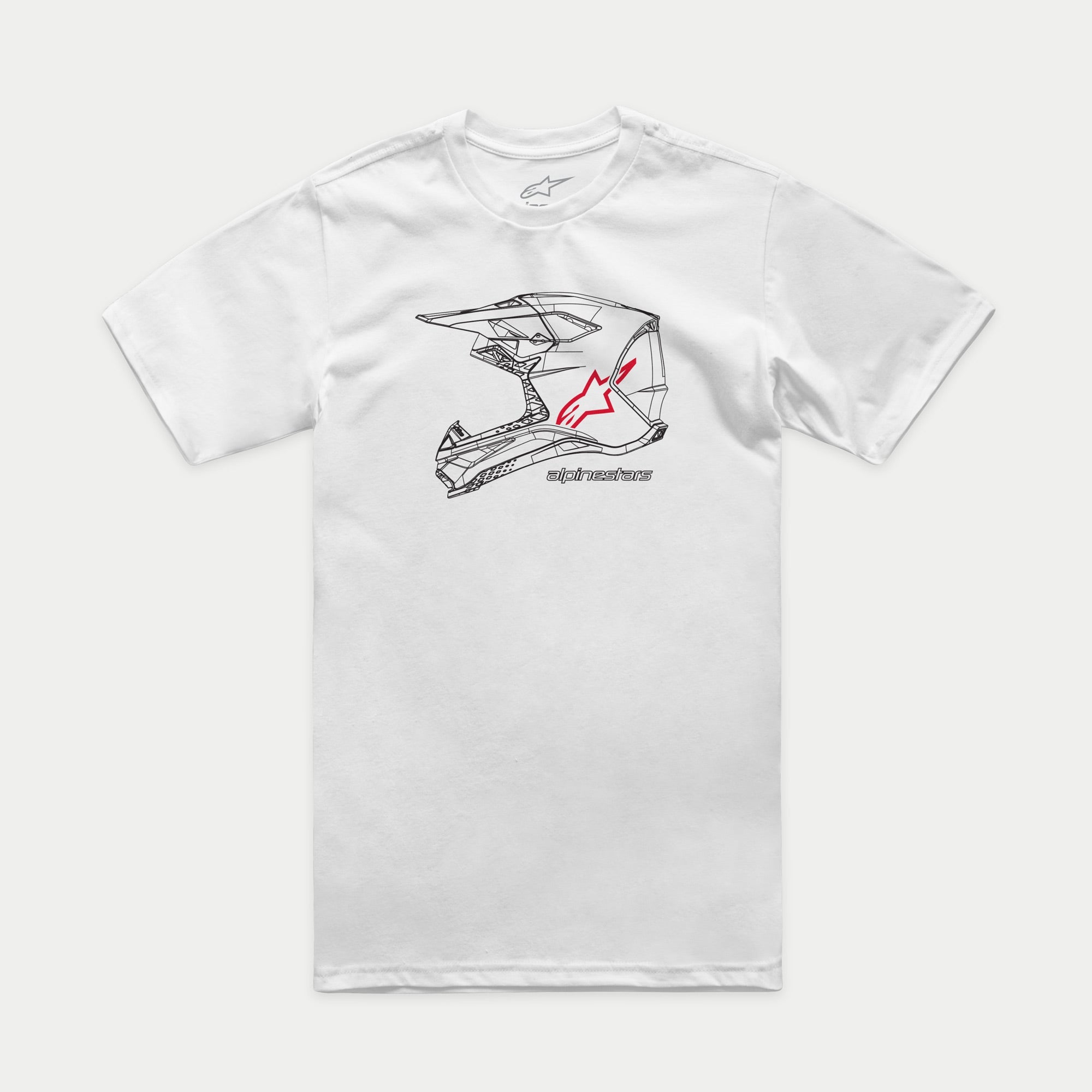 MX Helmet CSF Tee - WHITE SPORTSWEAR Tees | Alpinestars