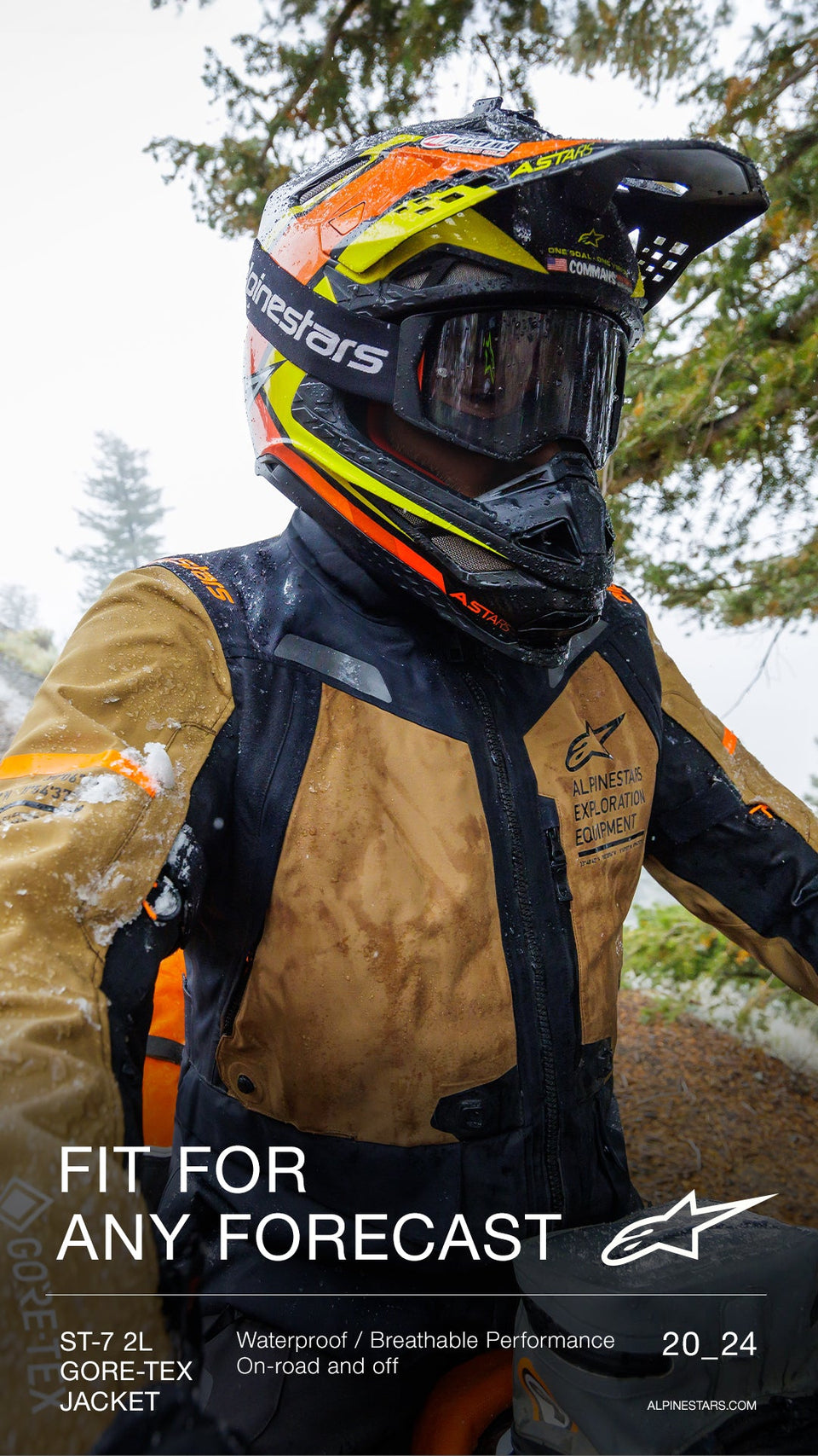 ST-7 2L Gore-Tex Jacket - WHITE ADVENTURE Textile Jackets | Alpinestars