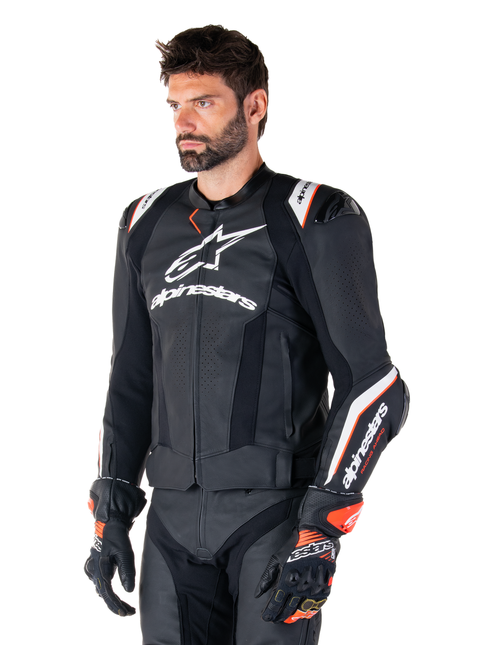 Missile V3 Ignition Leather Jacket - Black Jackets | Alpinestars