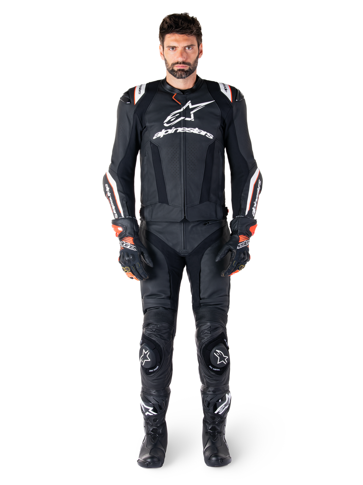Missile V3 Ignition Leather Jacket - Black Jackets | Alpinestars