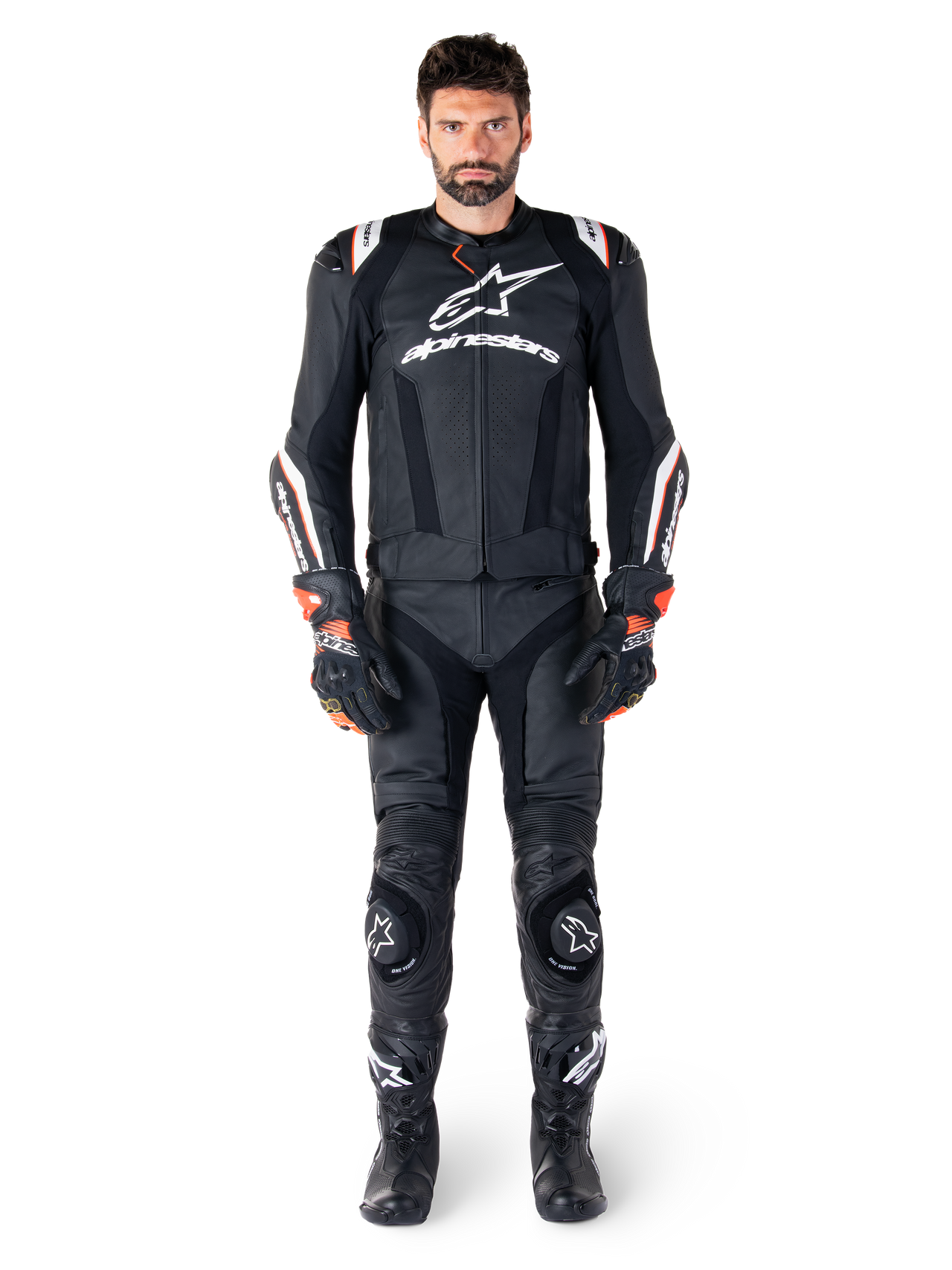 Missile V3 Ignition Leather Jacket - Black Jackets | Alpinestars