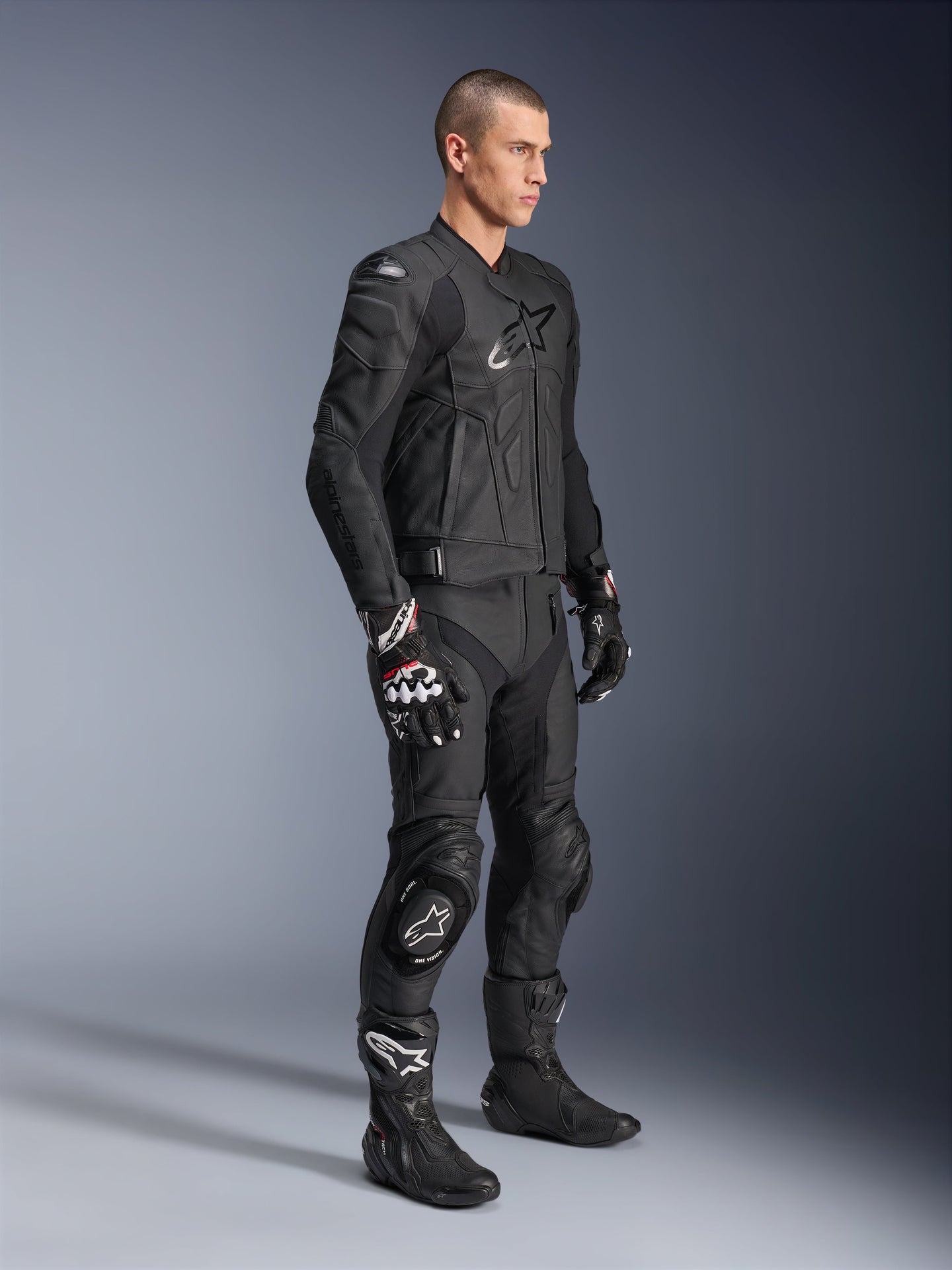 Dusk Leather Jacket - Black ROAD Jackets | Alpinestars