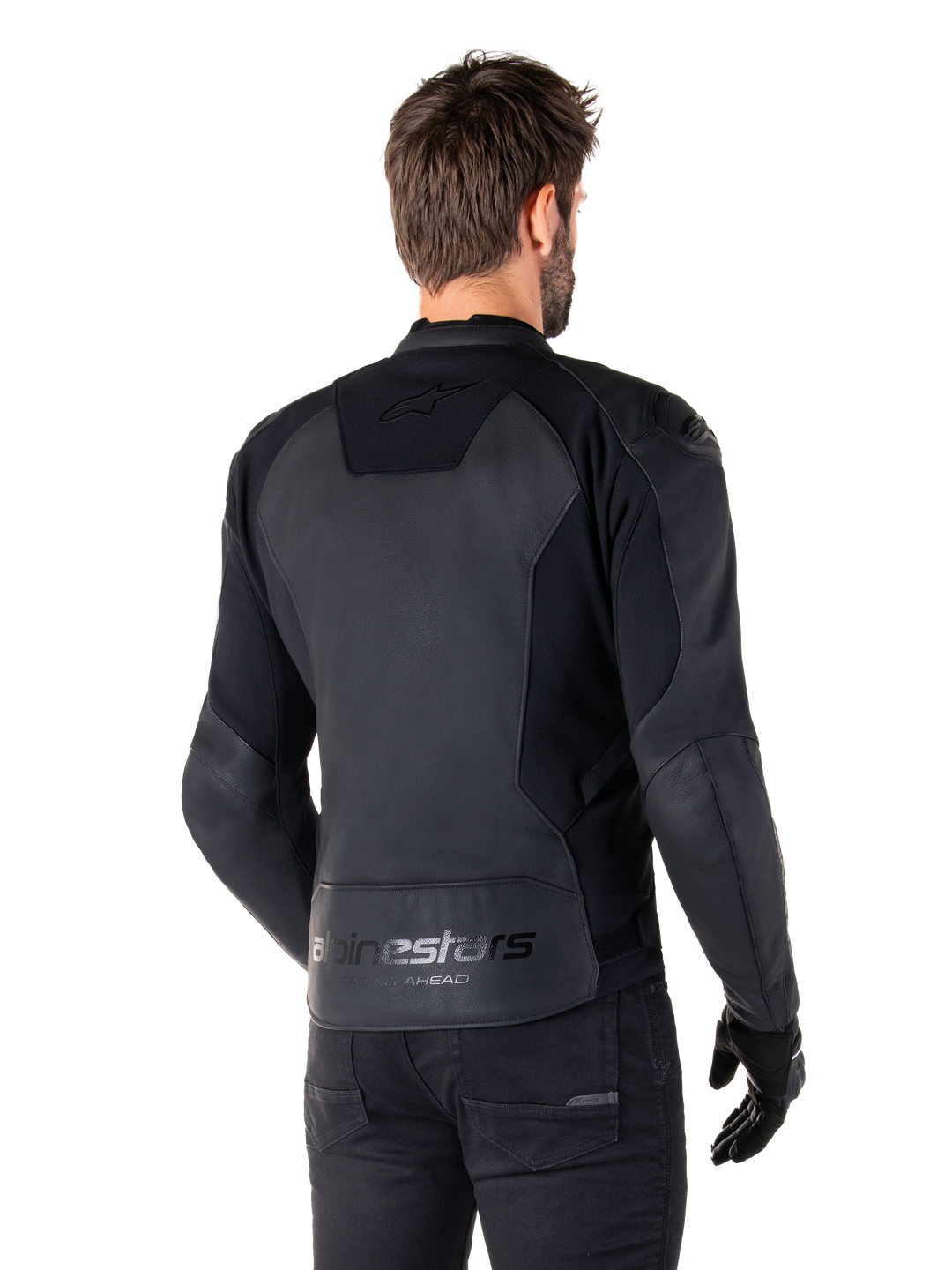 Faster V3 Leather Jacket - Black ROAD Jackets | Alpinestars
