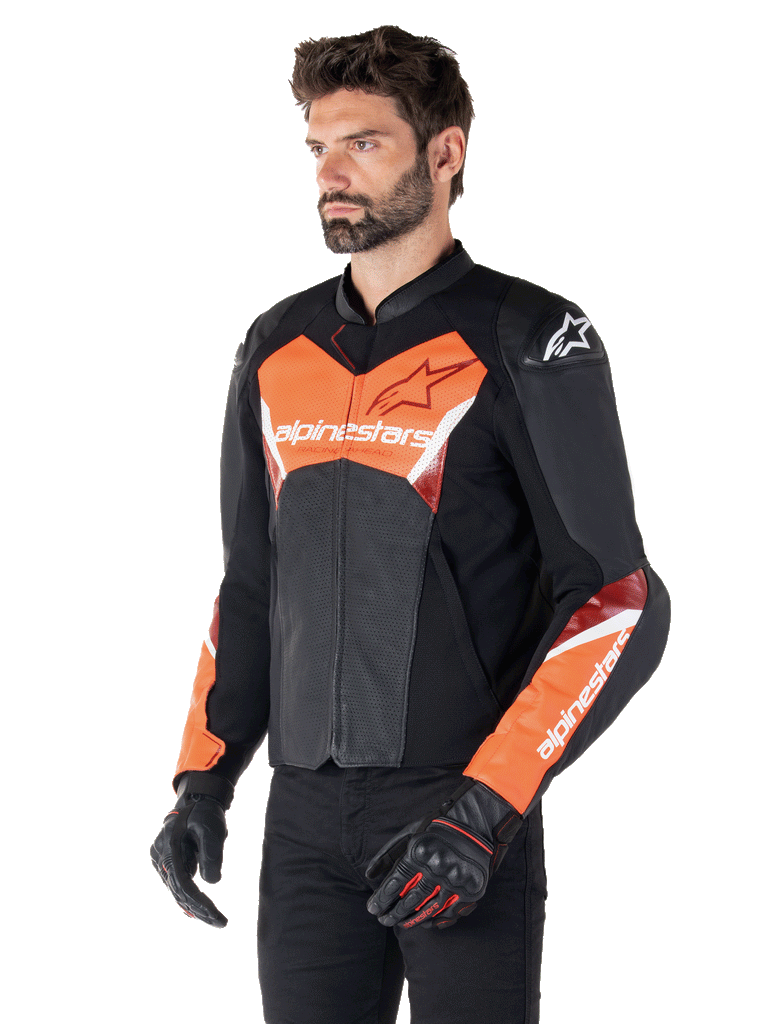 Faster V3 Airflow Leather - Motorcycle Jacket | Alpinestars®