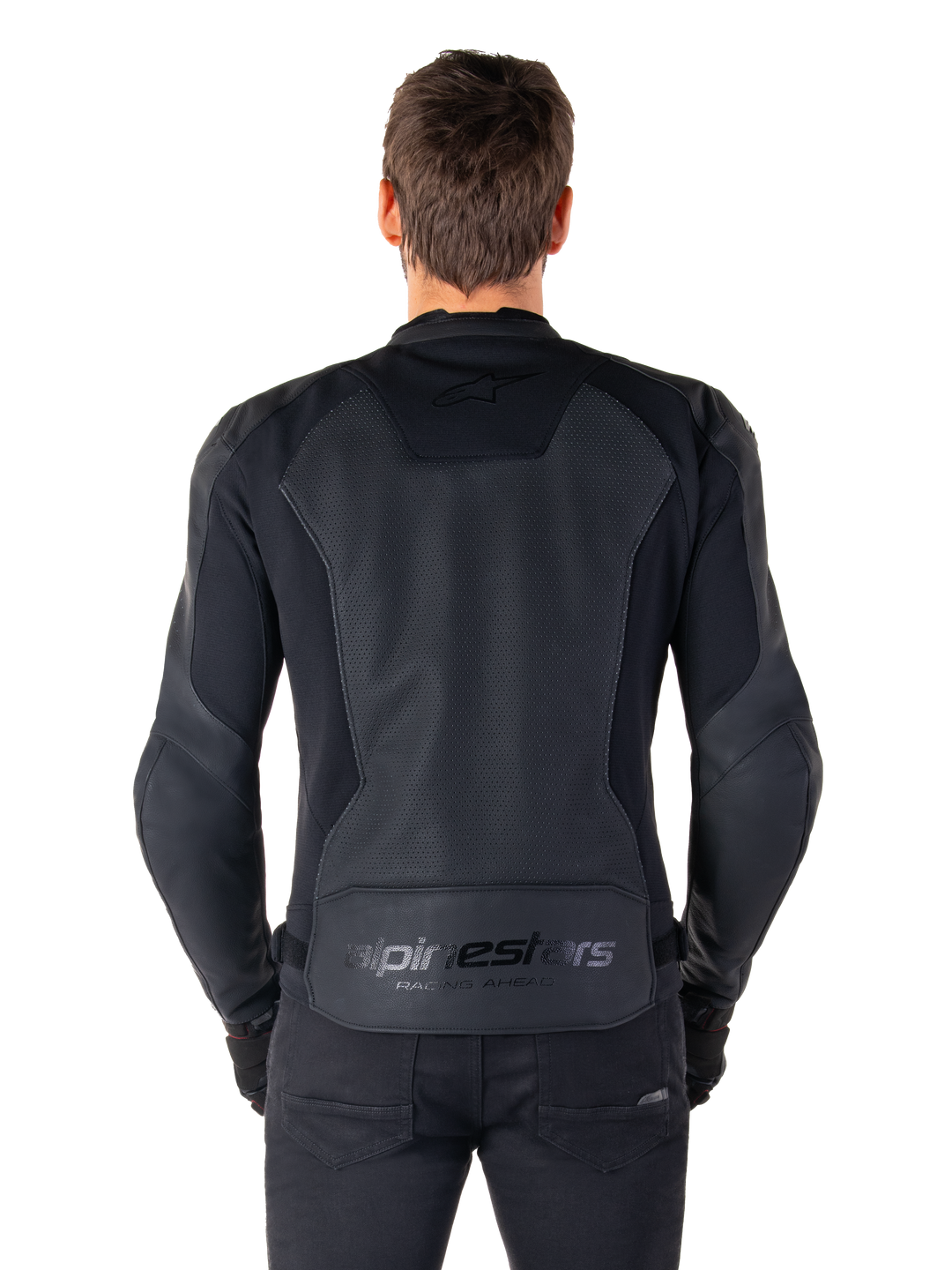 Faster V3 Airflow Leather Jacket - Black ROAD Jackets | Alpinestars