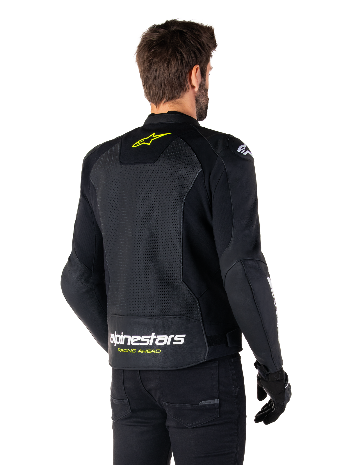 Faster V3 Airflow Leather Jacket - Black RACING Jackets | Alpinestars