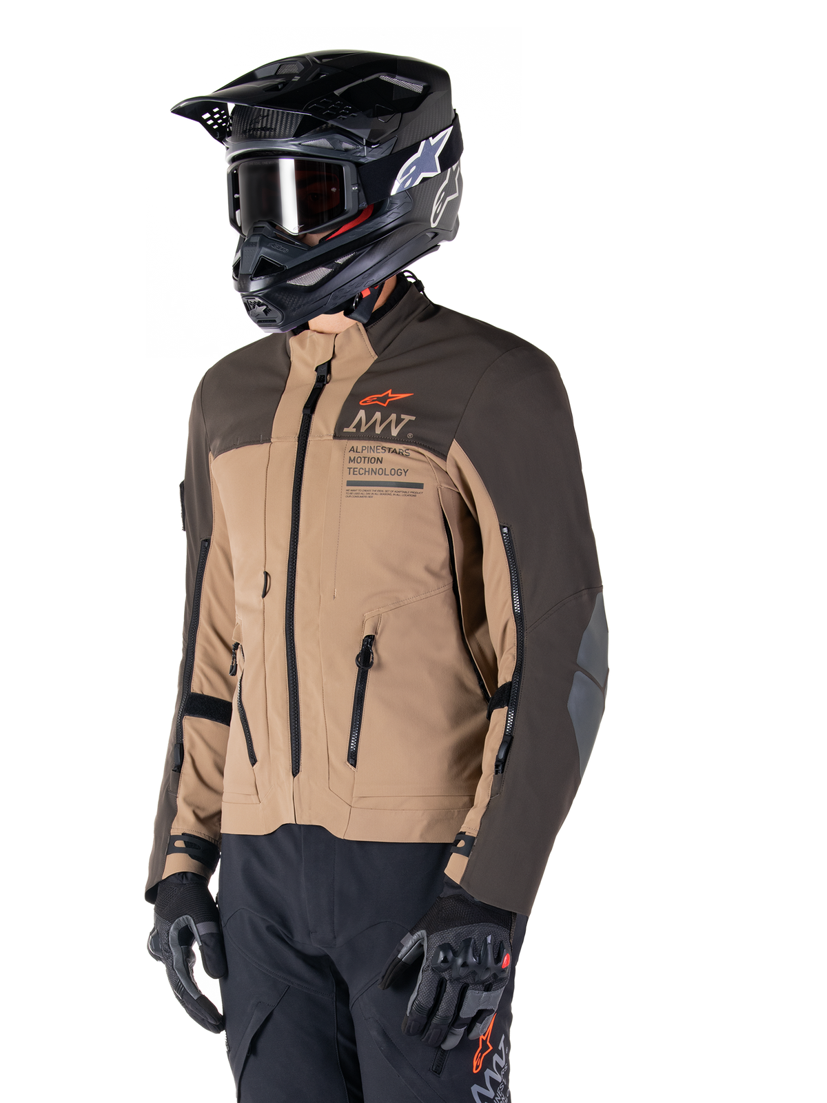 AMT-8 Stretch Drystar® Xf Jacket - Brown ROAD Jackets | Alpinestars