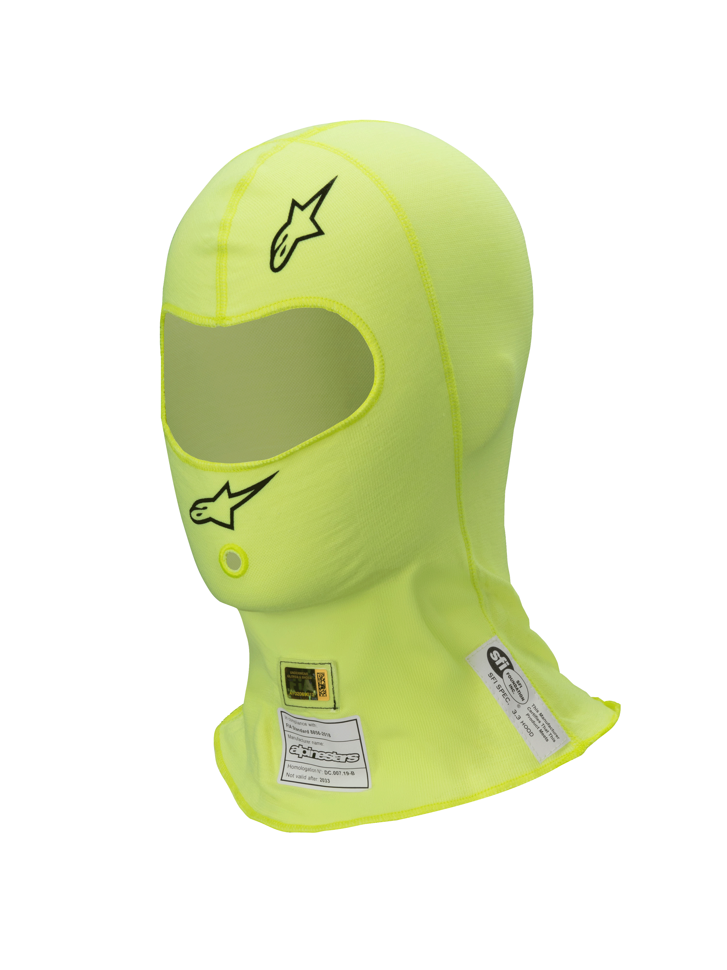 ZX Balaclava Evo V2 SFI - Yellow AUTO Base Layers | Alpinestars® Official Store