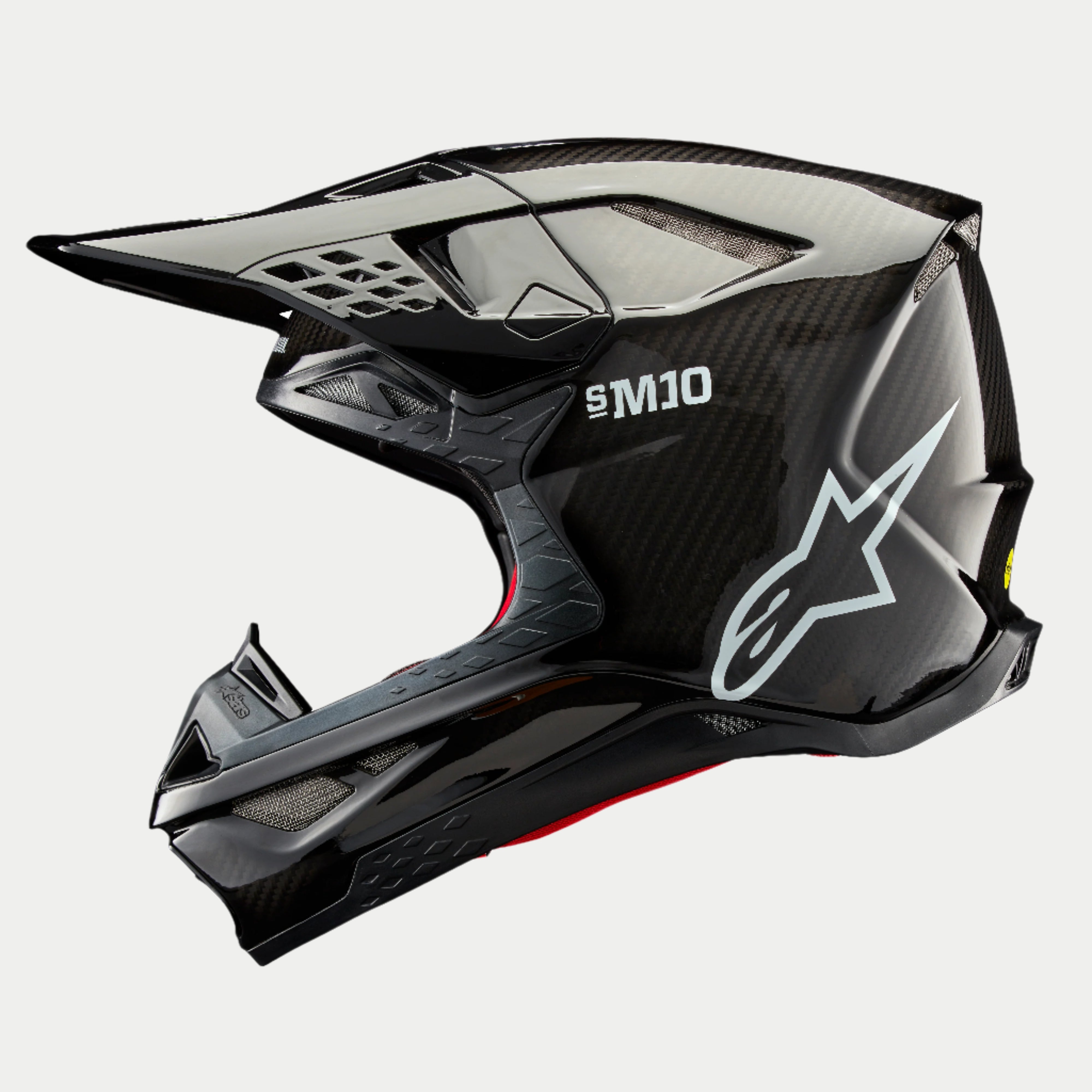 Supertech M10 Solid Helmet - BLACK MOTOCROSS Helmets | Alpinestars