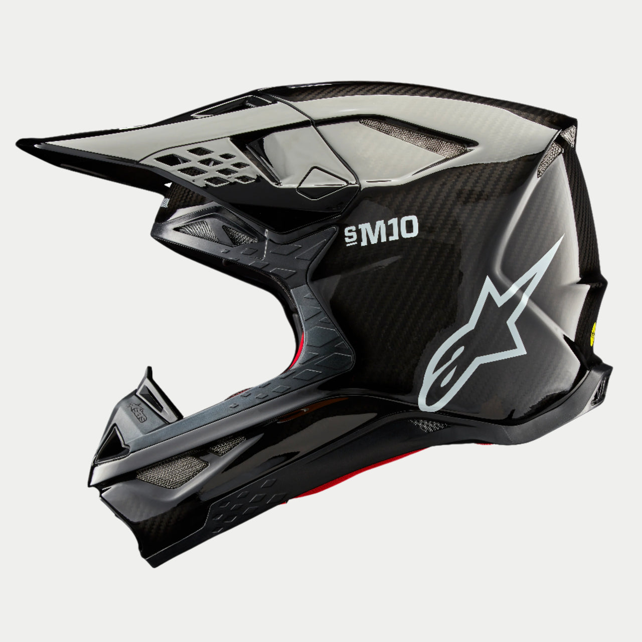 Supertech M10 Solid Helmet - BLACK MOTOCROSS Helmets | Alpinestars