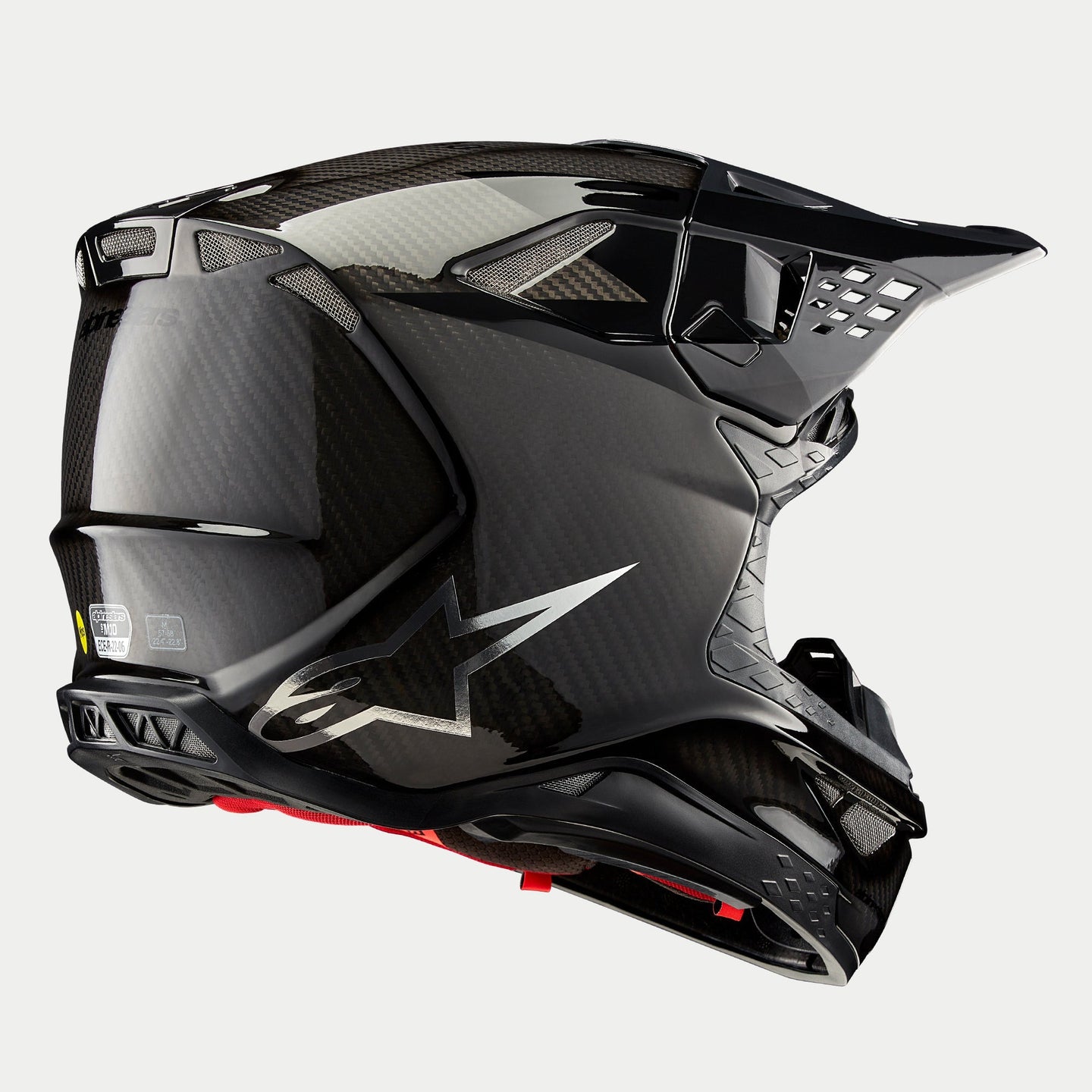 Supertech M10 Fame Helmet - BLACK MOTOCROSS Helmets | Alpinestars