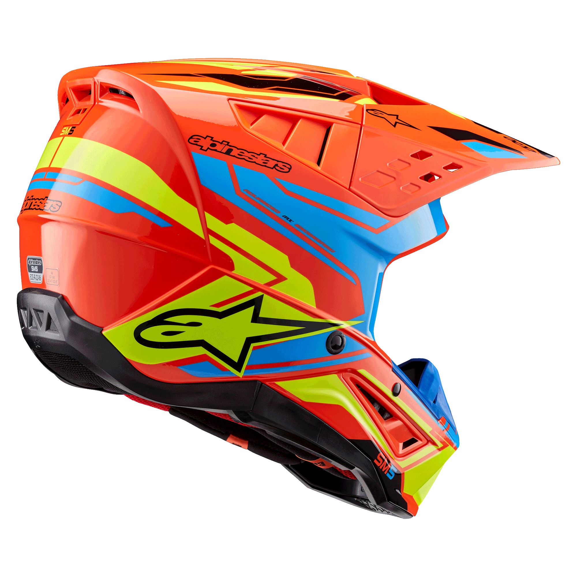 SM5 Action 2 Helmet - ORANGE MOTOCROSS Helmets | Alpinestars