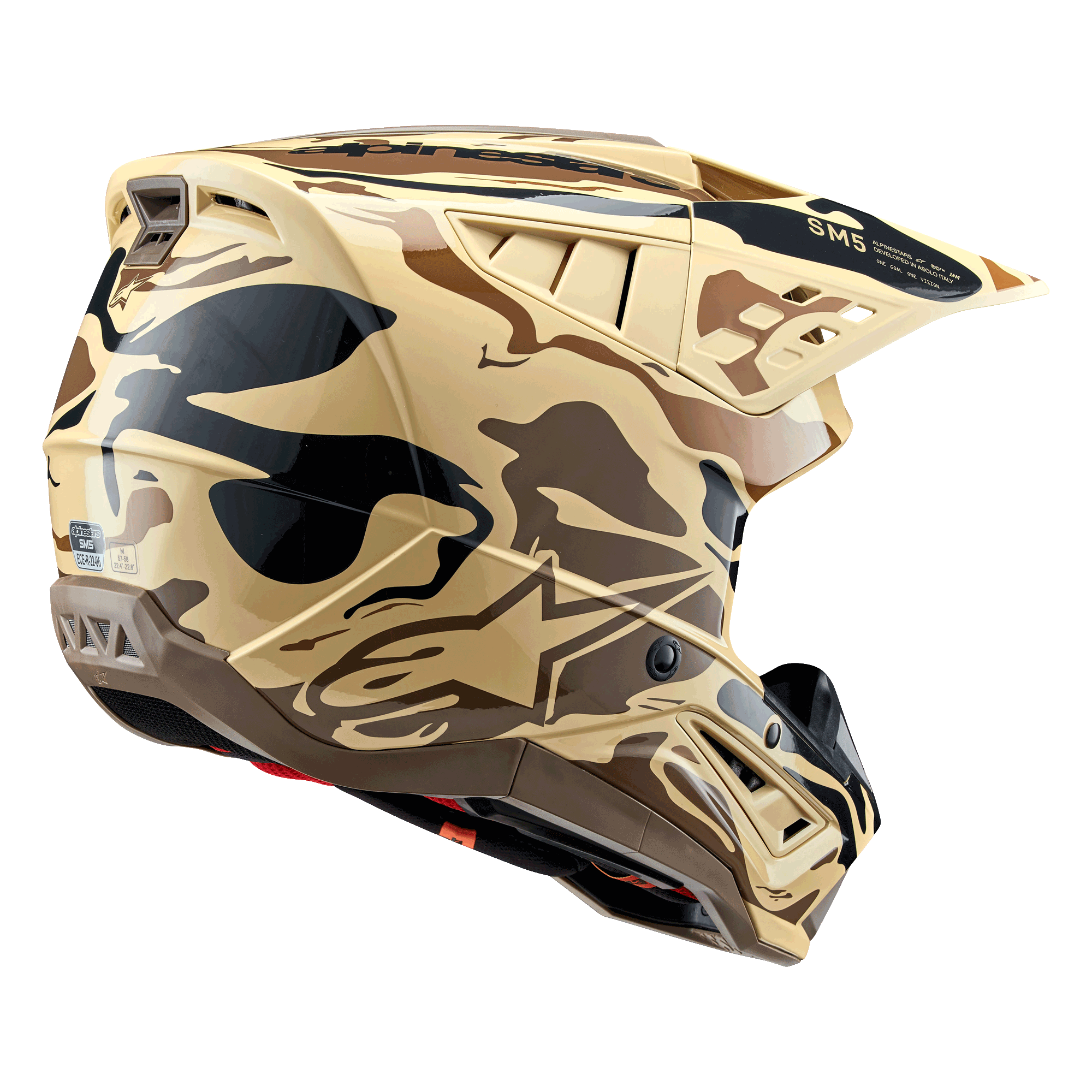 SM5 Mineral Helmet - BROWN MOTOCROSS Helmets | Alpinestars