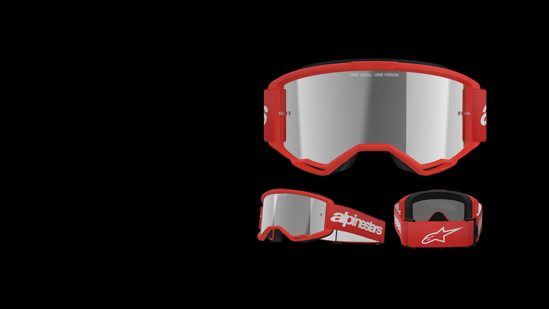 Vision 3 Wordmark Goggles - RED MOTOCROSS Goggles | Alpinestars ...