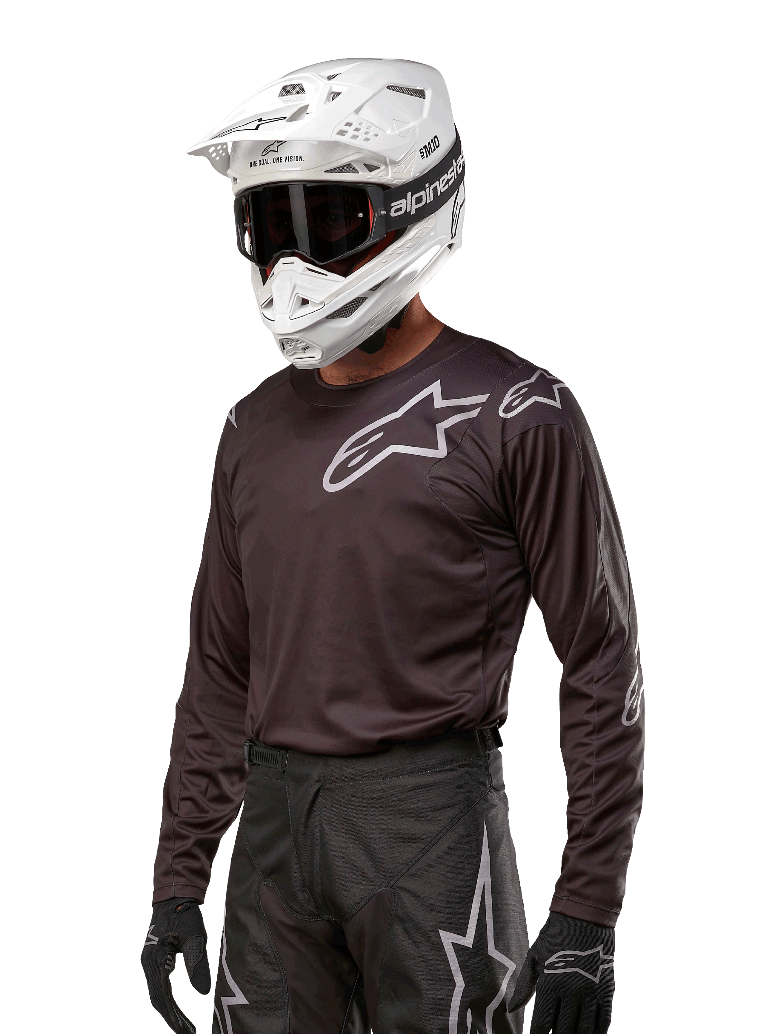 2024 Racer Graphite Jersey - BLACK MOTOCROSS Jerseys | Alpinestars ...